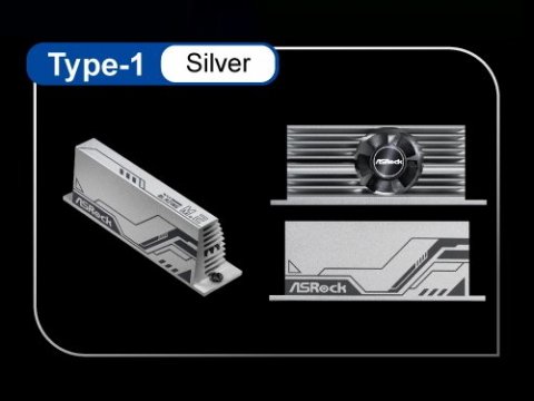 ASRock FAN M.2 SINK TYPE-1 (Silver) ASRock AMD X670/B650チップセット搭載マザーボード用 ...