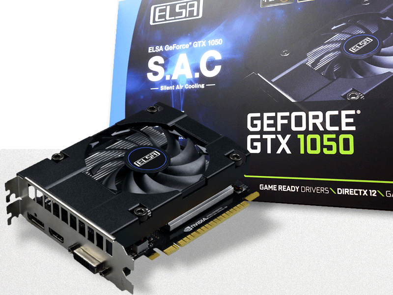 ELSAからS.A.Cファン搭載GEFORCE GTX 1050 GPU搭載カード「GD1050-2GERS」 | Ark Tech and Market News Vol.300986