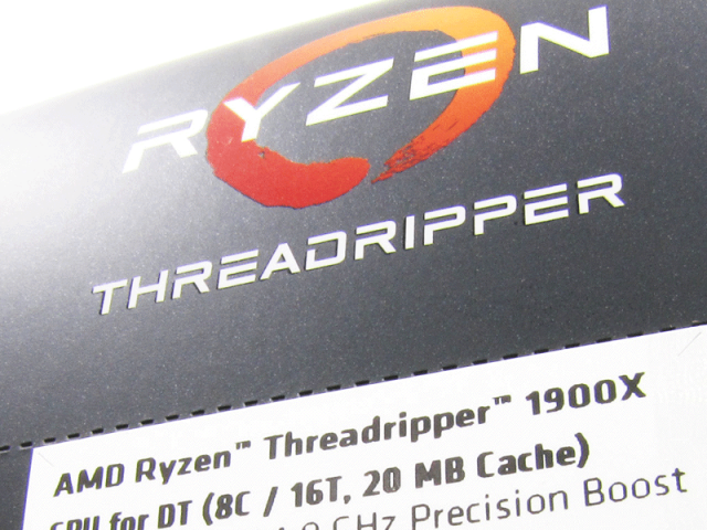 AMD Socket TR4プロセッサー3モデル目となる「Ryzen Threadripper 1900X」が2017年9月1日(金) 11: ...