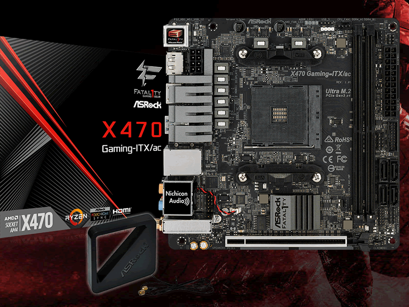 ASRockから待望のAMD X470チップ搭載第2世代Ryzen対応Mini-ITXマザーボード「Fatal1ty X470 Gaming-ITX/ac」 | Ark Tech and ...