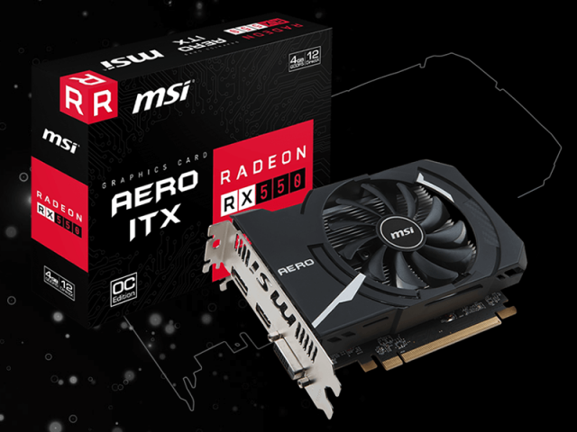 MSIから長さ約155mmの省スペースタイプのRADEON RX 550搭載「RADEON RX 550 AERO ITX 4G OC」が登場 ...