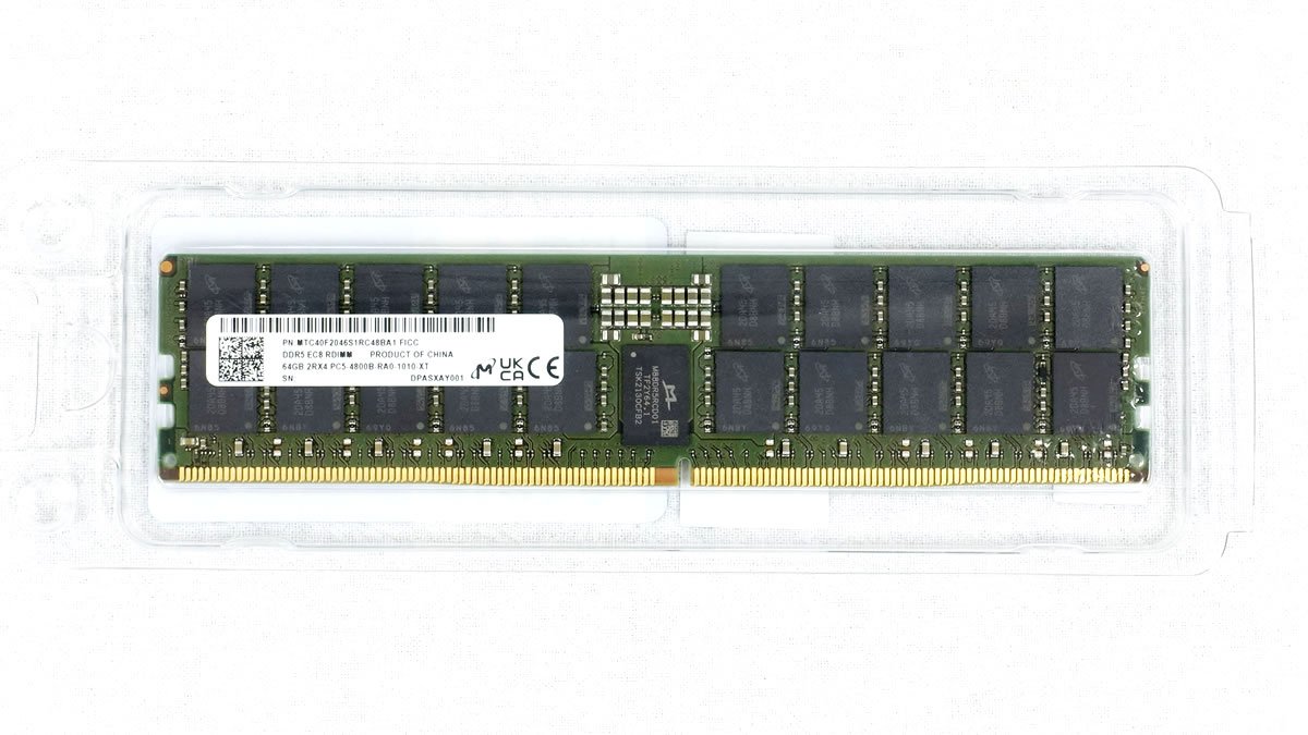 両面40チップ実装、MicronからRDIMM ECCのDDR5 4800MHz 64GBメモリーモジュール「MTC40F2046S1RC48BA1R」 | Ark Tech and ...