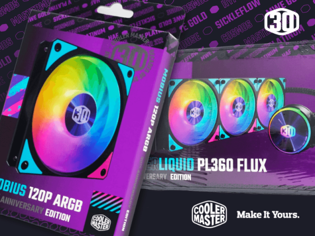 Cooler Master、30周年記念仕様の水冷CPUクーラー「MasterLiquid PL360 Flux」とケースファン「Mobius ...