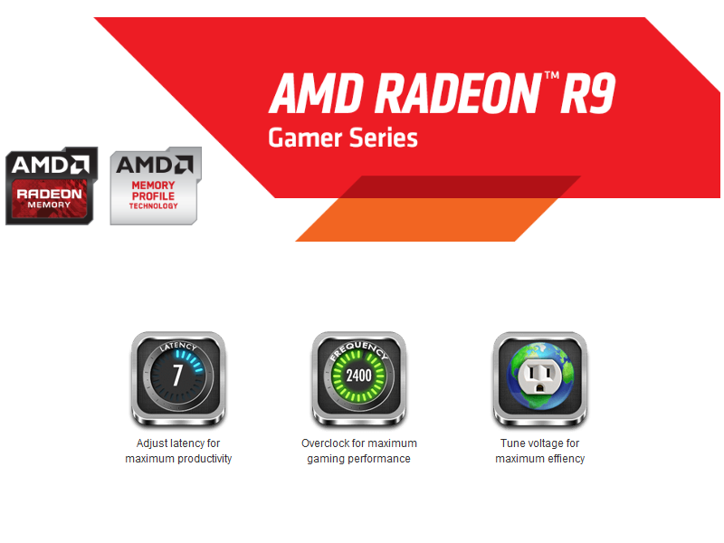 AMD RADEON MEMORY R938G2130U1K Radeon R9 Gamers Series AMD Radeon R9 ...