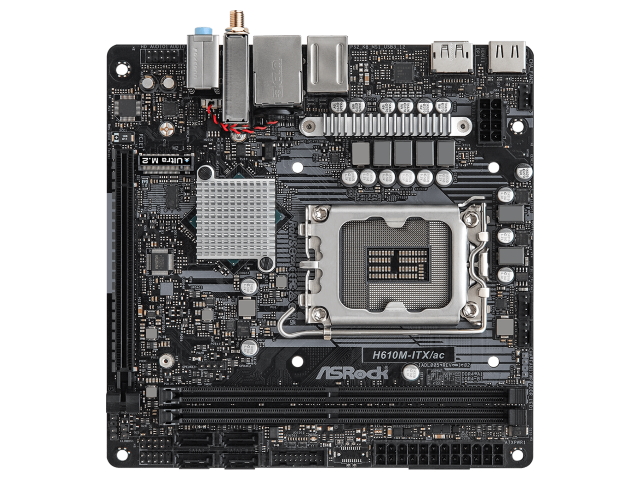 ASRock H610M-ITX/ac インテル 600シリーズ LGA1700対応 intel H610チップセット搭載Mini-ITXマザーボード - 製品詳細 | パソコンSHOPアーク ...