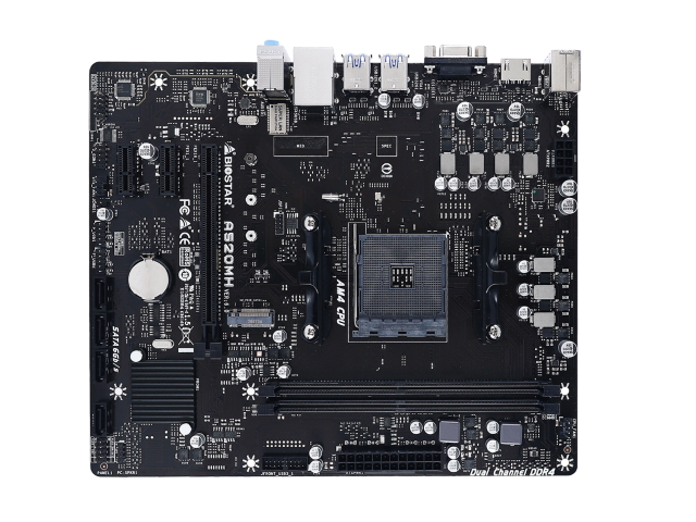 BIOSTAR A520MH AMD 500シリーズ Socket AM4対応 AMD A520チップセット搭載MicroATXマザーボード ...