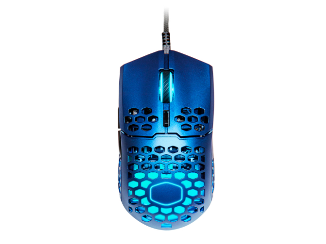 Cooler Master MM711 Metallic Blue Edition MM710 ハニカムシェル超軽量ゲーミングマウス 2020 ...