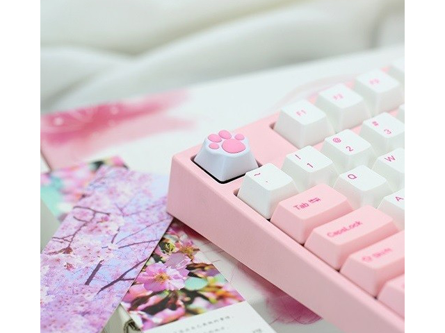 Varmilo Varmilo ZOMO Kitty Paw White Pink Plastic Key Cap for Cherry MX ...