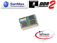 SanMax SanMax MicroDIMM DDR2-533 512MB CL4 Infineon/JEDEC【172Pinタイプ ...