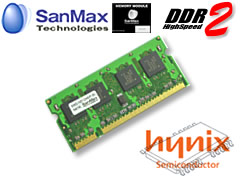 SanMax SanMax DDR2-667 S.O.DIMM 512MB CL5 hynix/JEDEC SMD-N51248HP-6E ...