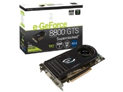eVGA 640MB e-GeForce 8800 GTS Superclocked 640-P2-N825-AR - 製品詳細 | パソコン ...