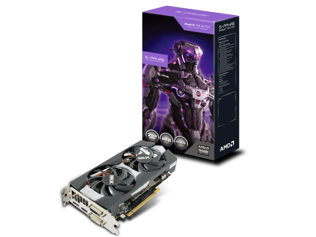 SAPPHIRE R9 270X 2G GDDR5 PCI-E DVI-I/DVI-D/HDMI/DP DUAL-X WITH BOOST ...