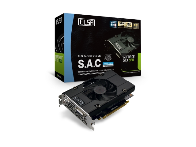 ELSA GD950-2GERXS (ELSA GeForce GTX 950 2GB S.A.C SS) GeForce GTX 950 ...