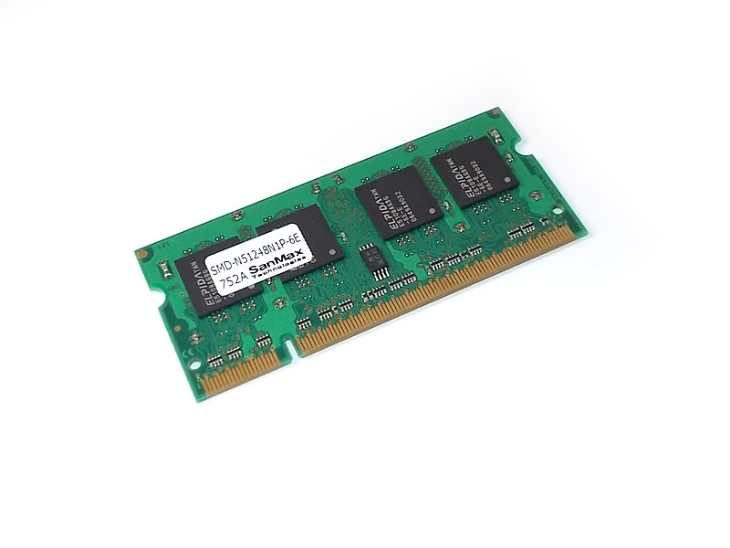 SanMax OUTLET SanMax 200pin S.O.DIMM DDR2-667 512MB CL5 ELPIDA(64Mx8 ...