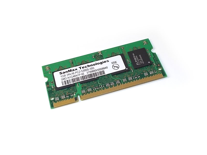 SanMax OUTLET SanMax 200pin S.O.DIMM DDR2-667 1GB CL5 ELPIDA(64Mx16 ...