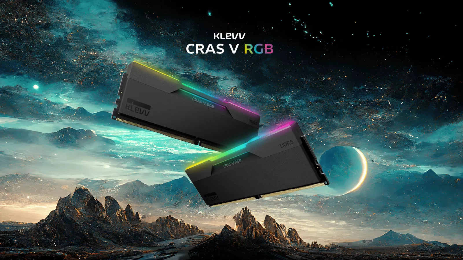 KLEVV(Essencore) KD5KGUD80-60A300G CRAS V RGB 288pin DDR5-6000 CL30 48GB(24GBx2枚組) 1.35Volt XMP3 ...
